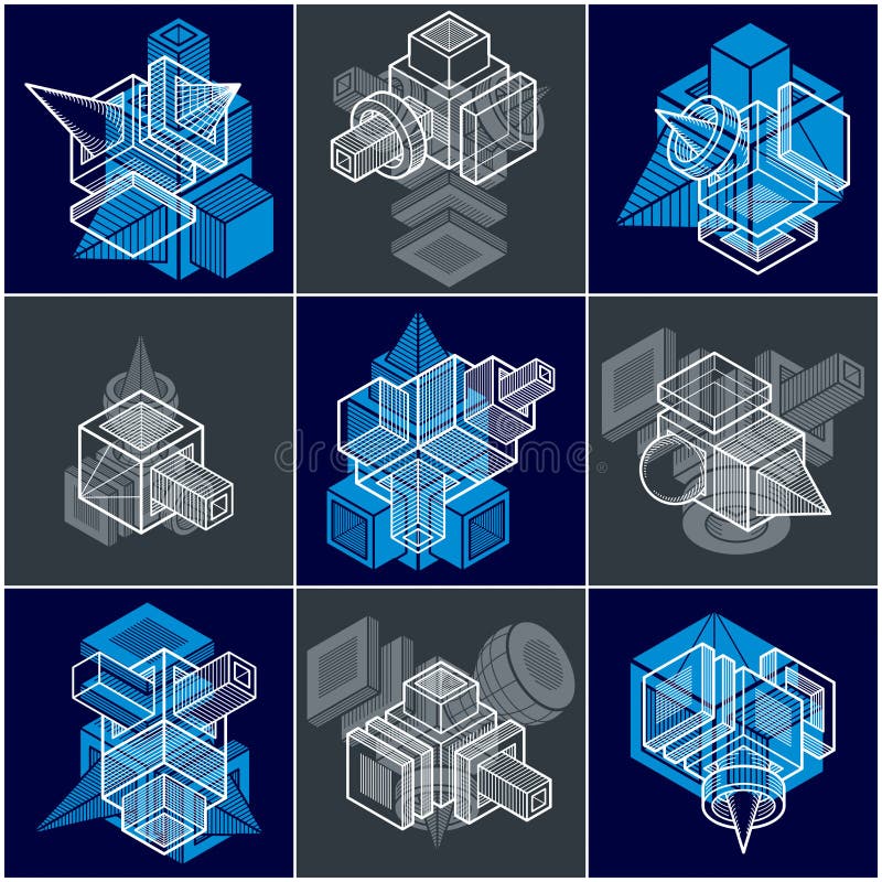 Different Engineering Constructions Collection, Abstract Vectors Stock ...