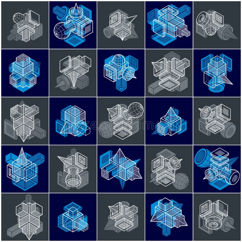 Different Engineering Constructions Collection, Abstract Vectors Stock ...