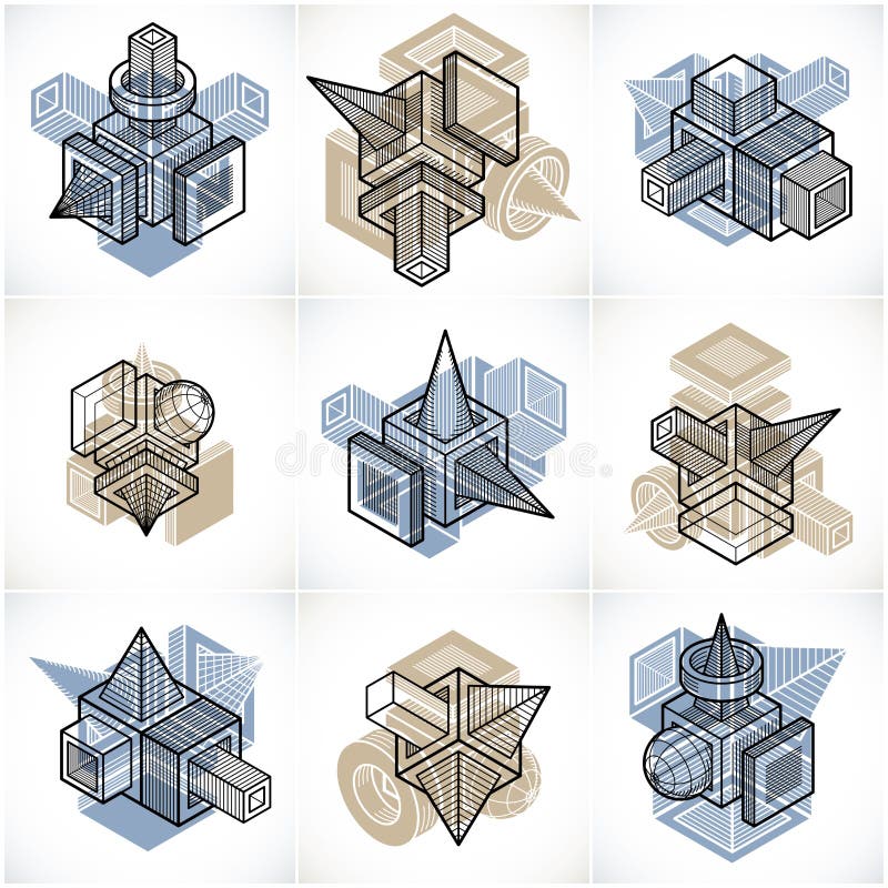Different Engineering Constructions Collection, Abstract Vectors Stock ...