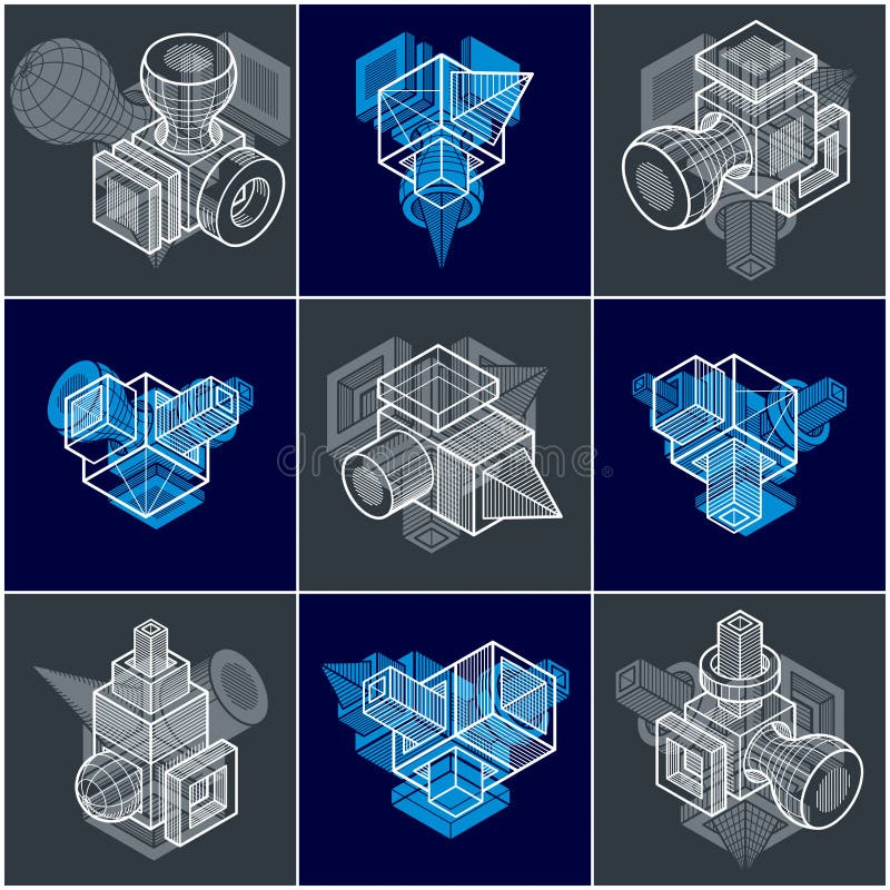 Different Engineering Constructions Collection, Abstract Vectors Stock ...