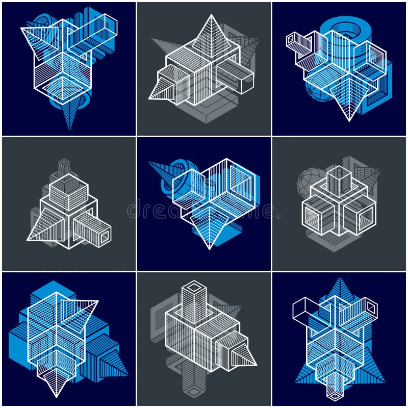 Different Engineering Constructions Collection, Abstract Vectors Stock ...