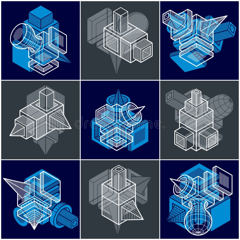 Different Engineering Constructions Collection, Abstract Vectors Stock ...