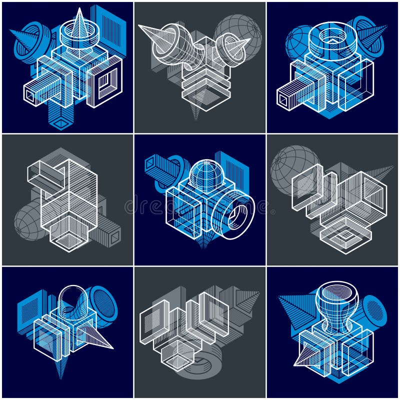 Different Engineering Constructions Collection, Abstract Vectors Stock ...