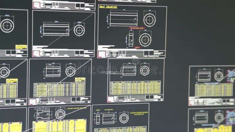 Black Computer LCD Screen Showing Autocad Engineering Design Stock ...