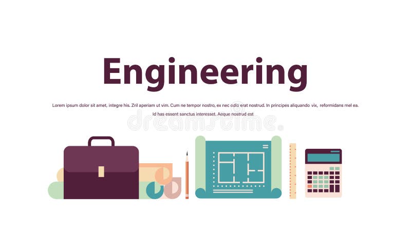 Different Engineering Tools Icons Set Construction of Buildings Concept ...