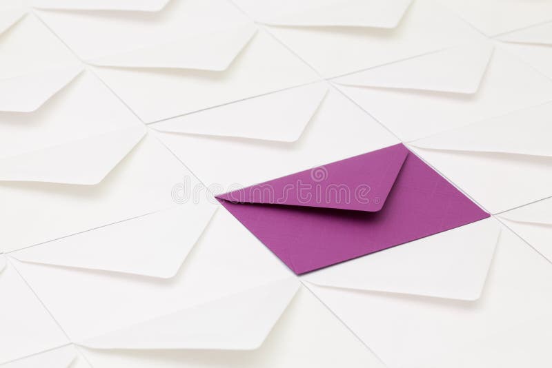 Different Envelopes on the Table Stock Image - Image of communication ...