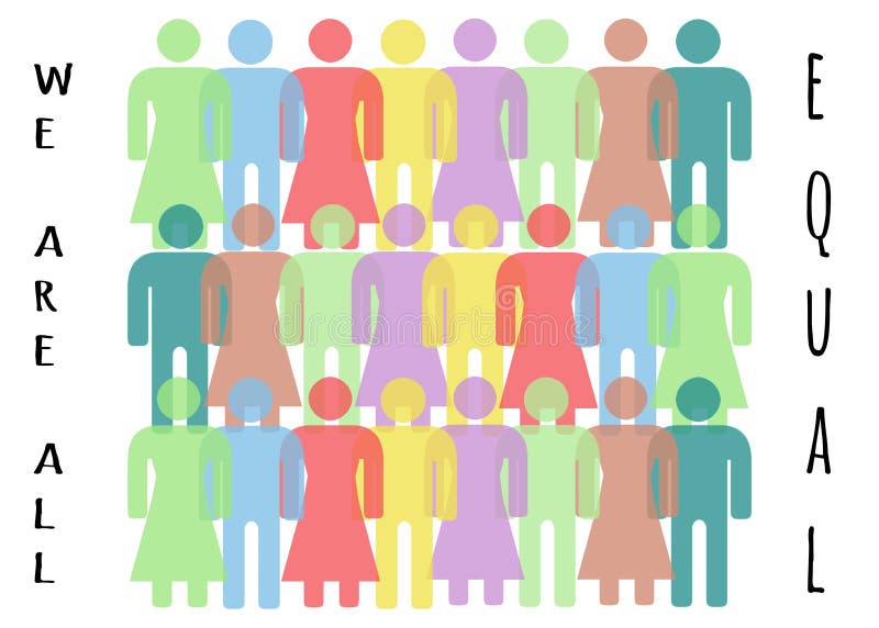 Different but equal 1 stock illustration. Illustration of gender - 78462278