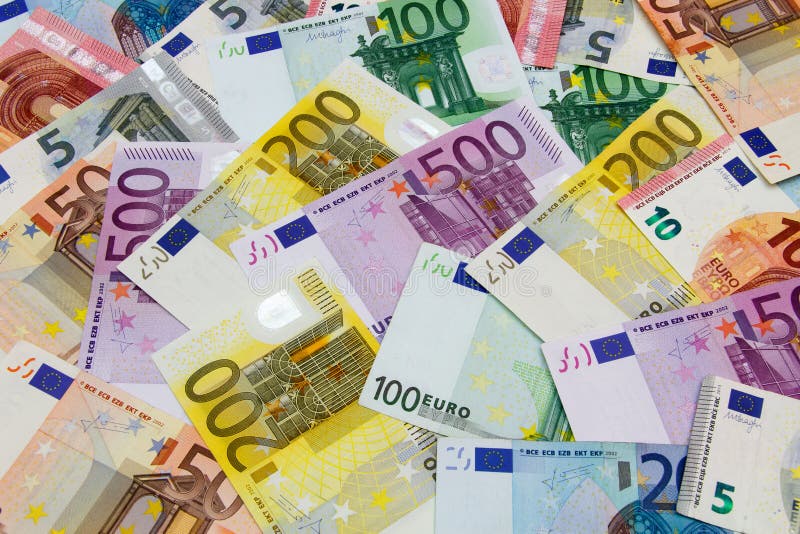 Different Euro banknotes stock image. Image of expenses - 50005465