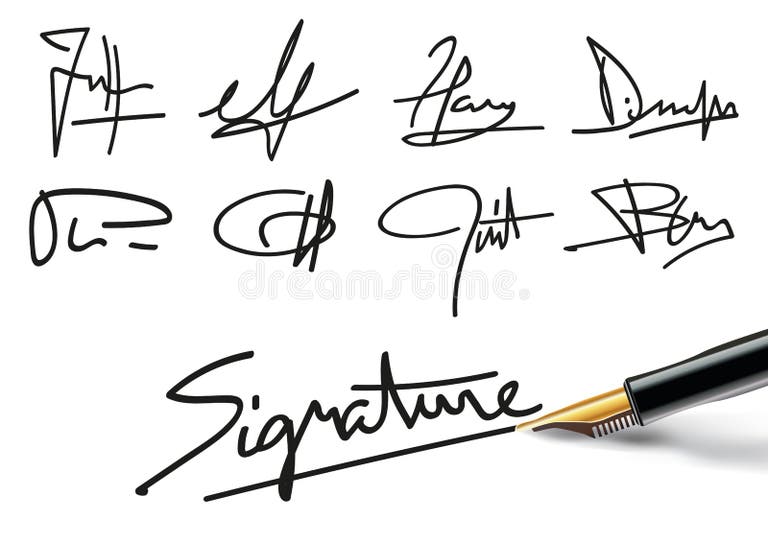 Example Signatures Stock Illustrations – 75 Example Signatures Stock ...