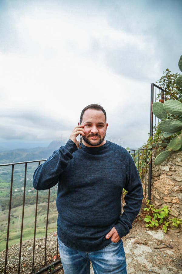 Man Face Lights Up with Phone Call Joy Stock Photo - Image of mobile ...