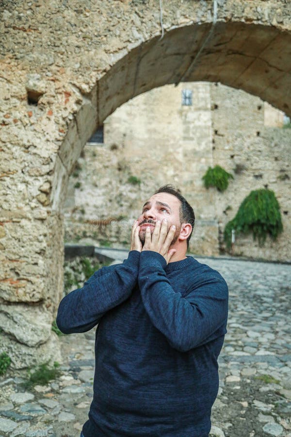 Sky Prayer for a Desperate Man Stock Image - Image of faithful, gaze ...