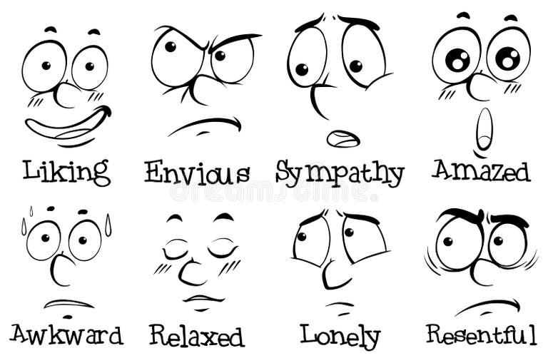 Relaxed Expressions Stock Illustrations – 1,622 Relaxed Expressions ...