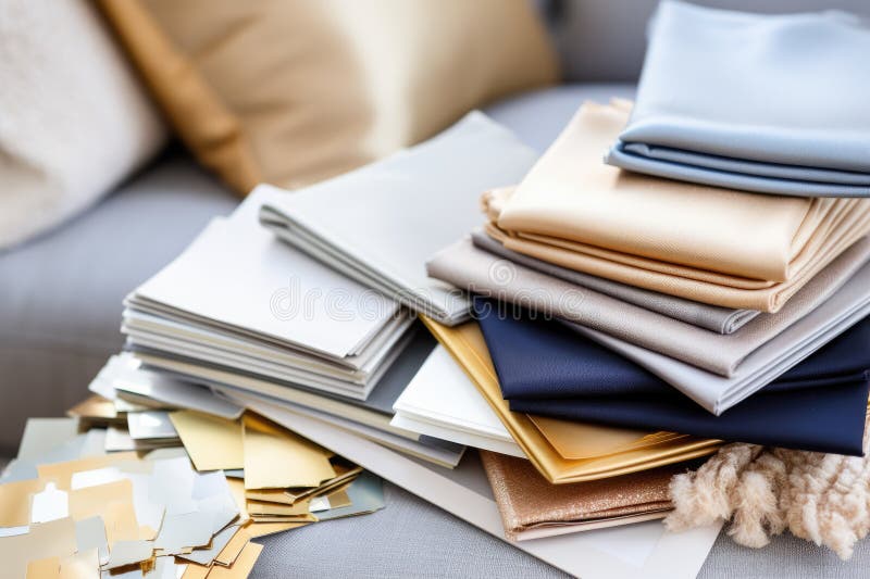 Different fabric swatches stock illustration. Illustration of hand ...