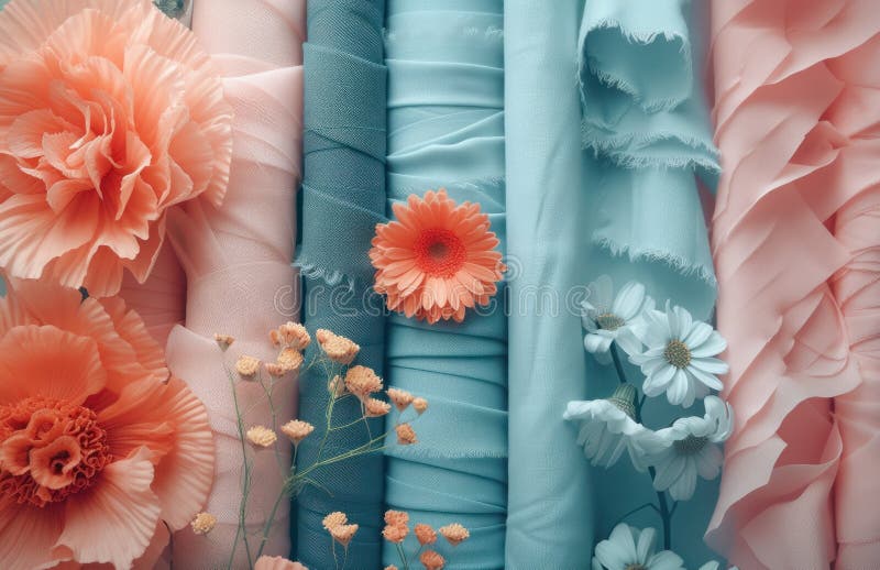 Different Fabrics and Sewing Material Stock Image - Image of generated ...