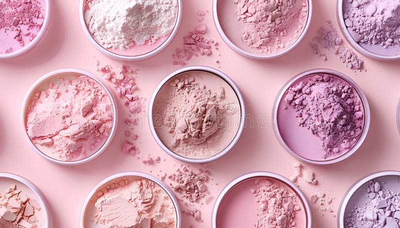 Different Face Powders Pink Background Closeup Stock Photos - Free ...