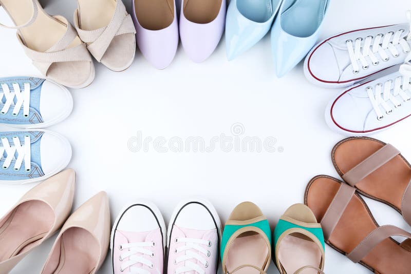 Different female shoes stock photo. Image of lifestyle - 187151108