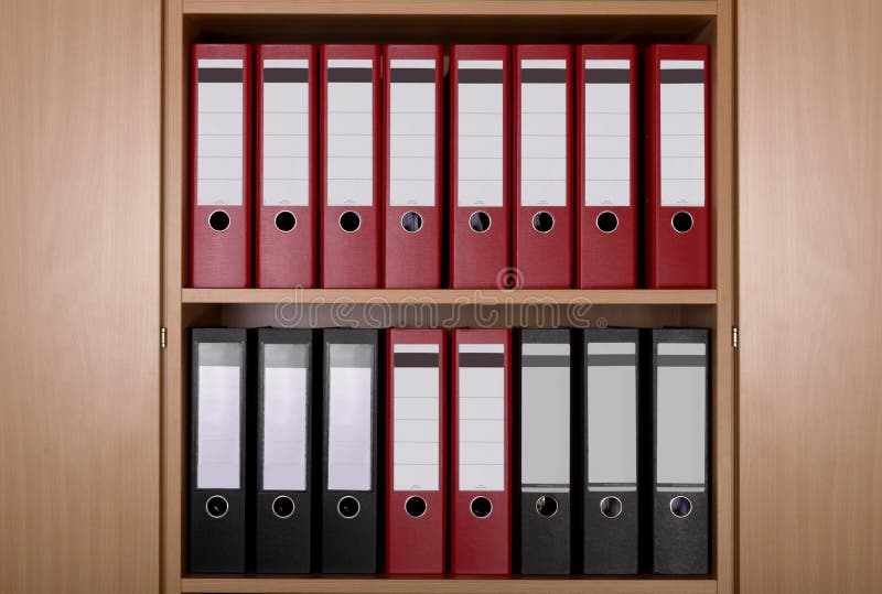 Files in office cupboard stock image. Image of bureau - 29949967