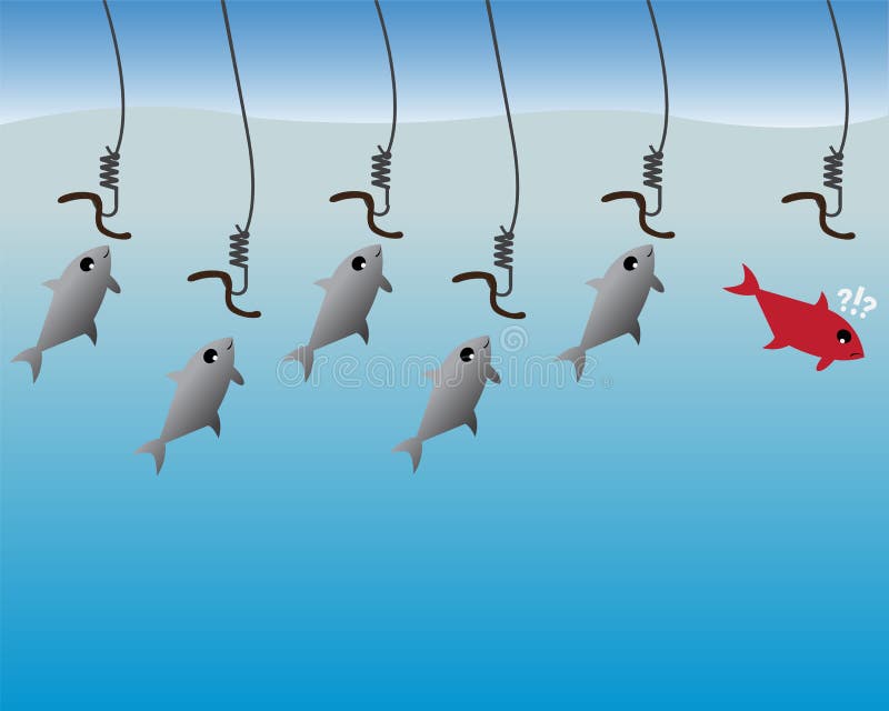 Different Fish,think Different Stock Vector - Illustration of success ...