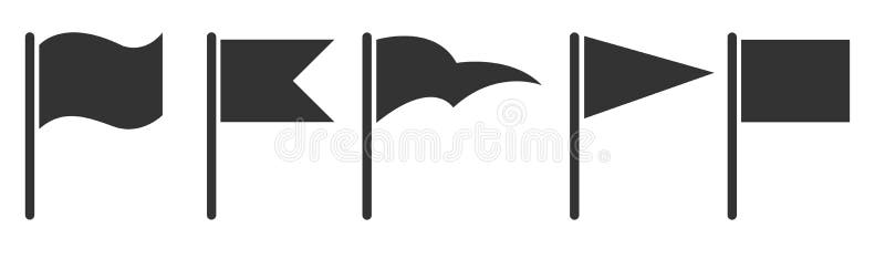 Different Flag Icons Isolated. Waving Flag Icons for Banners ...