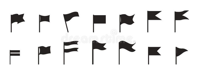 Different Flag Icons Set. Vector Illustration Stock Vector ...