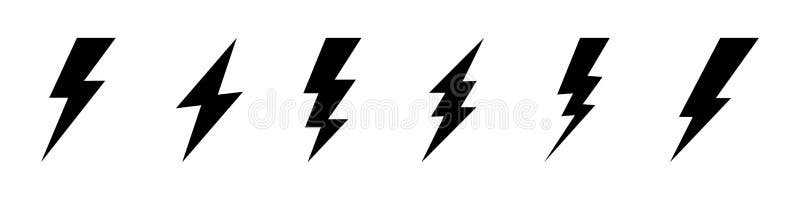 Different Flash Icons Isolated on White Background Stock Illustration ...