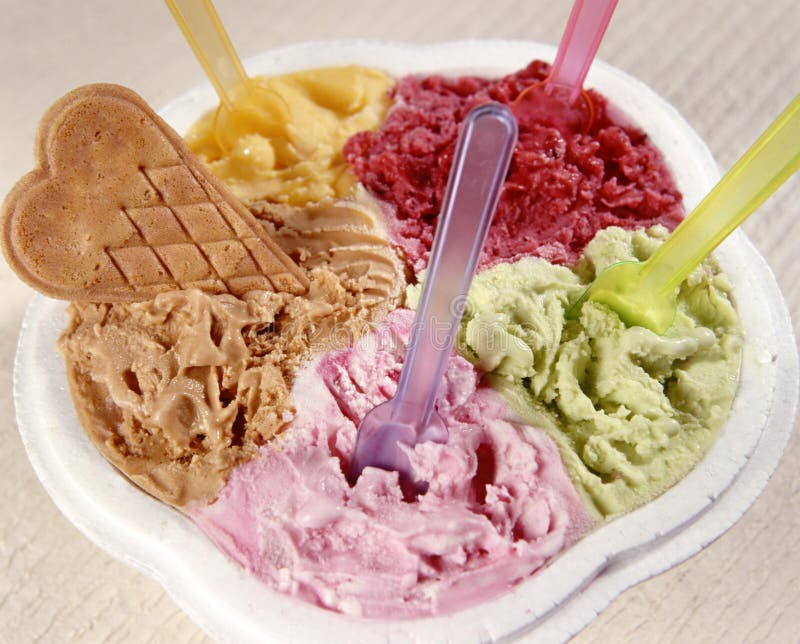 Different Flavours and Colors of Ice Creams Stock Photo - Image of cold ...