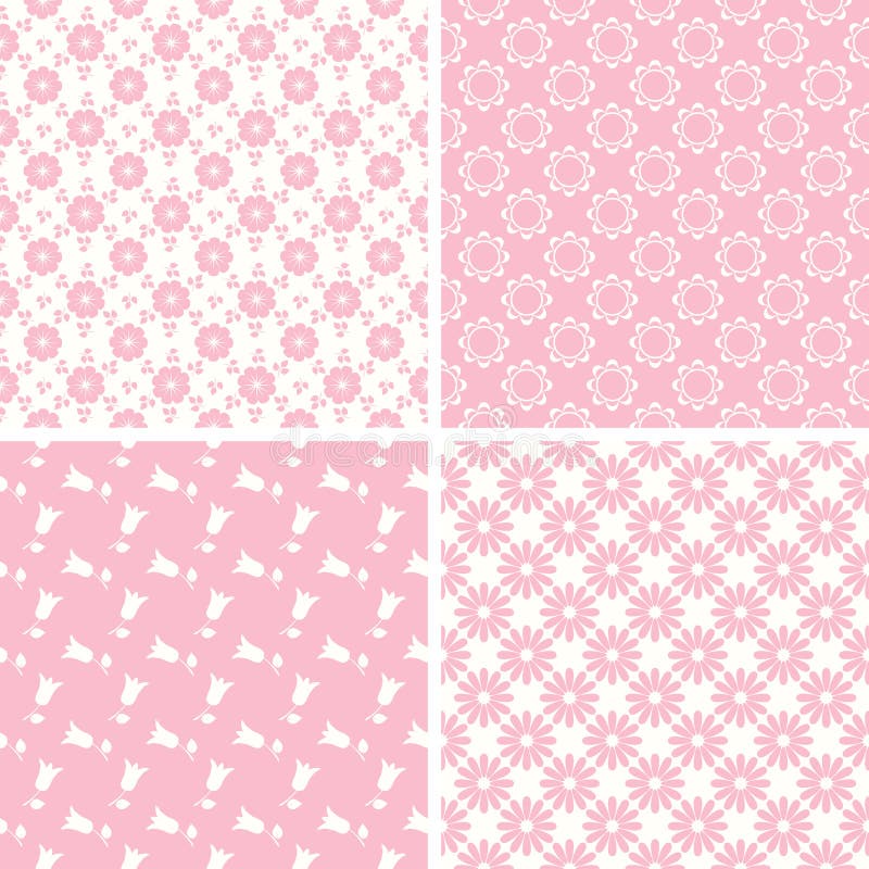 Different flower patterns. stock illustration. Illustration of ...