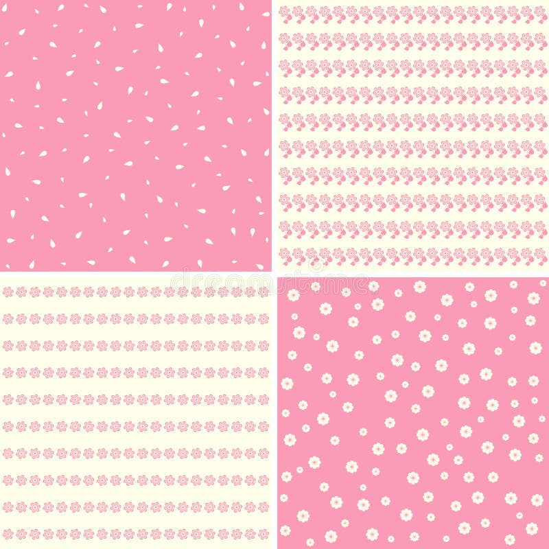 Different flower patterns. stock illustration. Illustration of ...