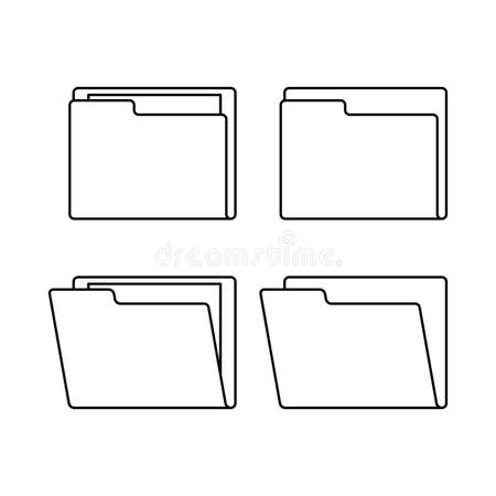 Different Folder Icon Set, Opened and Closed Folders Collection ...