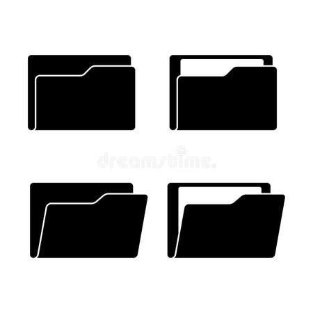 Different Folder Icon Set, Opened and Closed Folders Collection ...