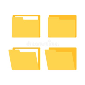 Different Folder Icon Set, Opened and Closed Folders Collection ...
