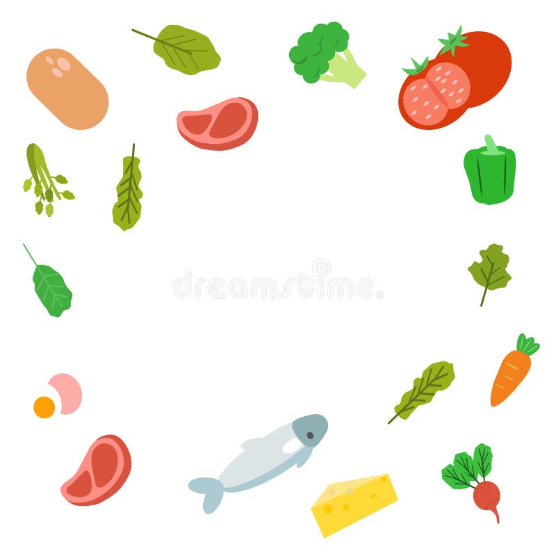 Different Food Vegetables and Dairy Products, Vector Charts Stock ...