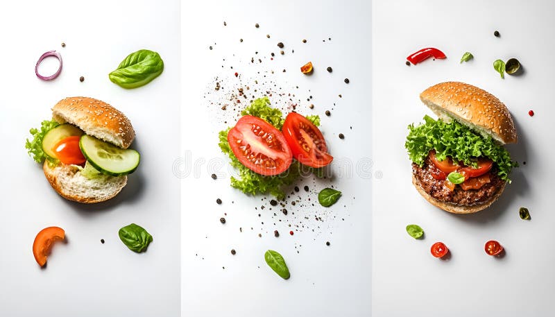 3 Different Foods Photographed in Same Angle Stock Photo - Image of ...