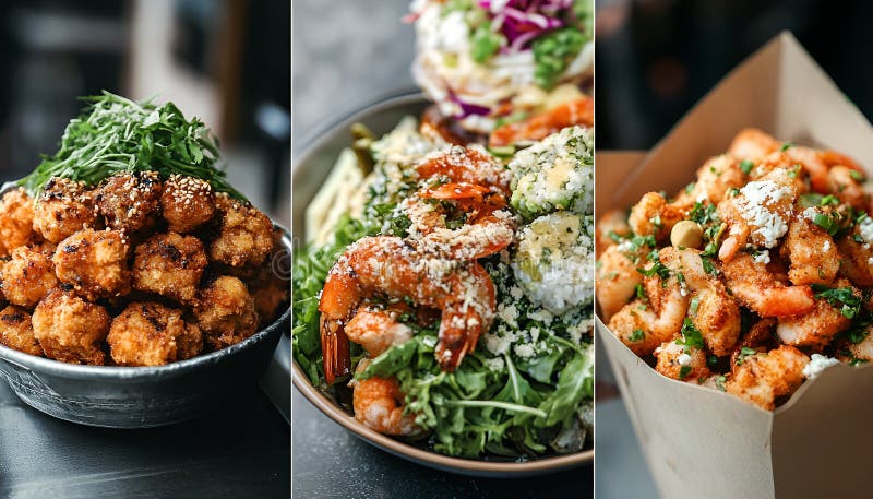 3 Different Foods Photographed in Same Angle Stock Image - Image of ...