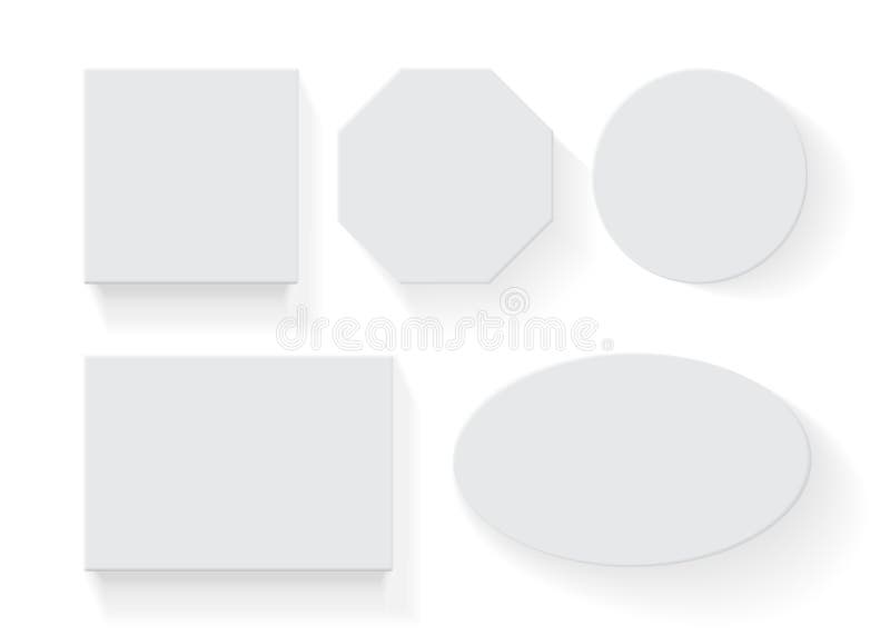 Different Forms of Boxes View from Above Stock Vector - Illustration of ...