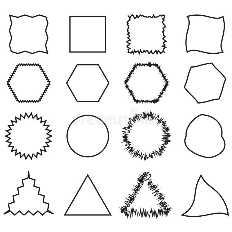 Different Frames in Cartoon Style. Contemporary Design. Square Frame ...