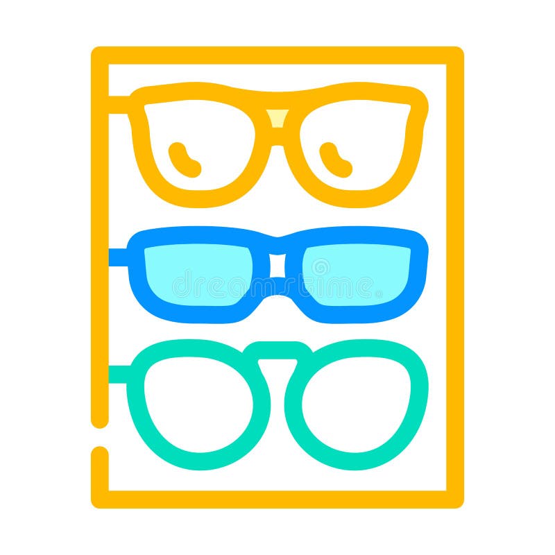 Different Frames of Glasses Set Color Icon Vector Illustration Stock ...