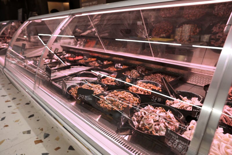 Different Seafood on Display. Wholesale Market Stock Image - Image of ...