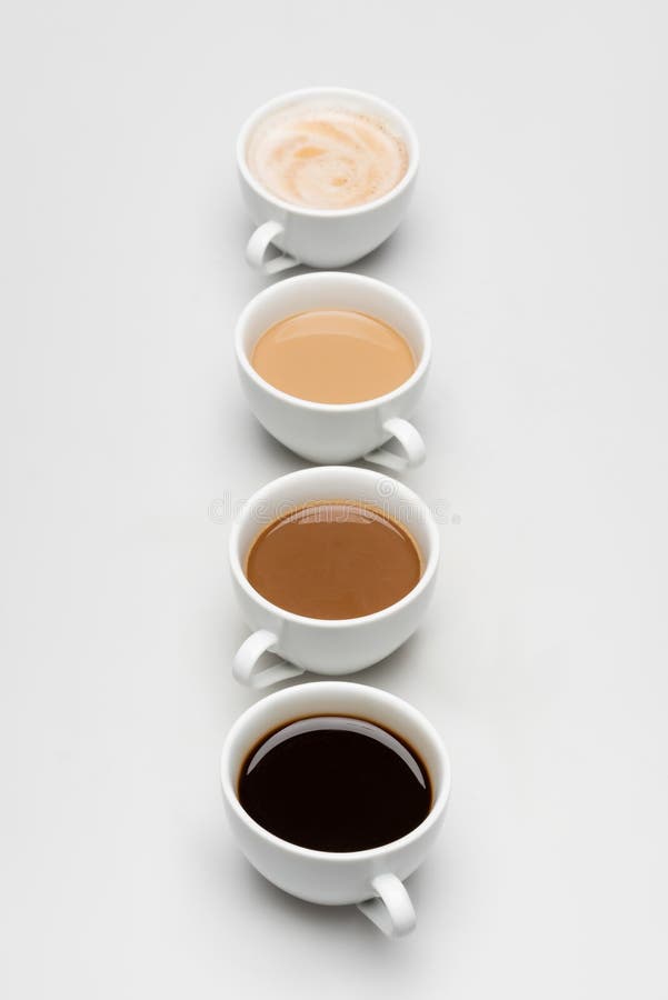 Different Freshy Made Coffee Drinks with Stock Photo - Image of ...