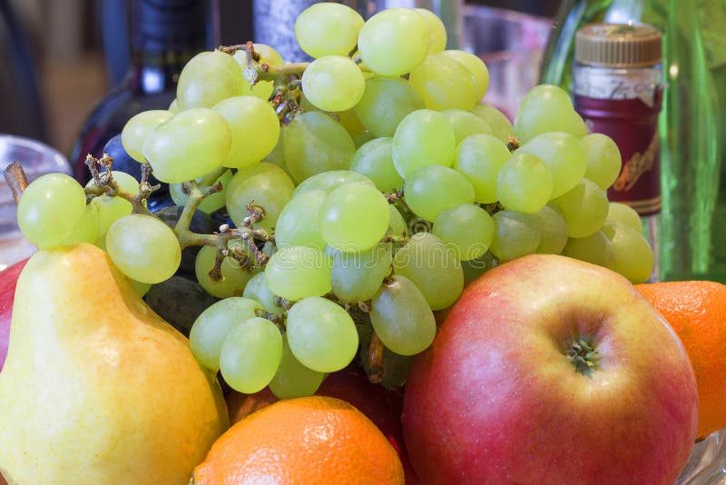 Different Fruits on the Festive Table Stock Photo - Image of ripe ...