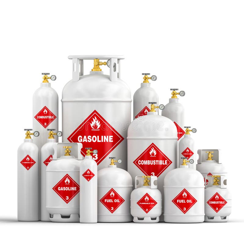 Different Dangerous Cylinder Container Stock Illustration ...