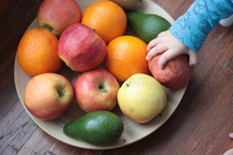 Different Fuits in the Plate Stock Photo - Image of cooking, fresh ...