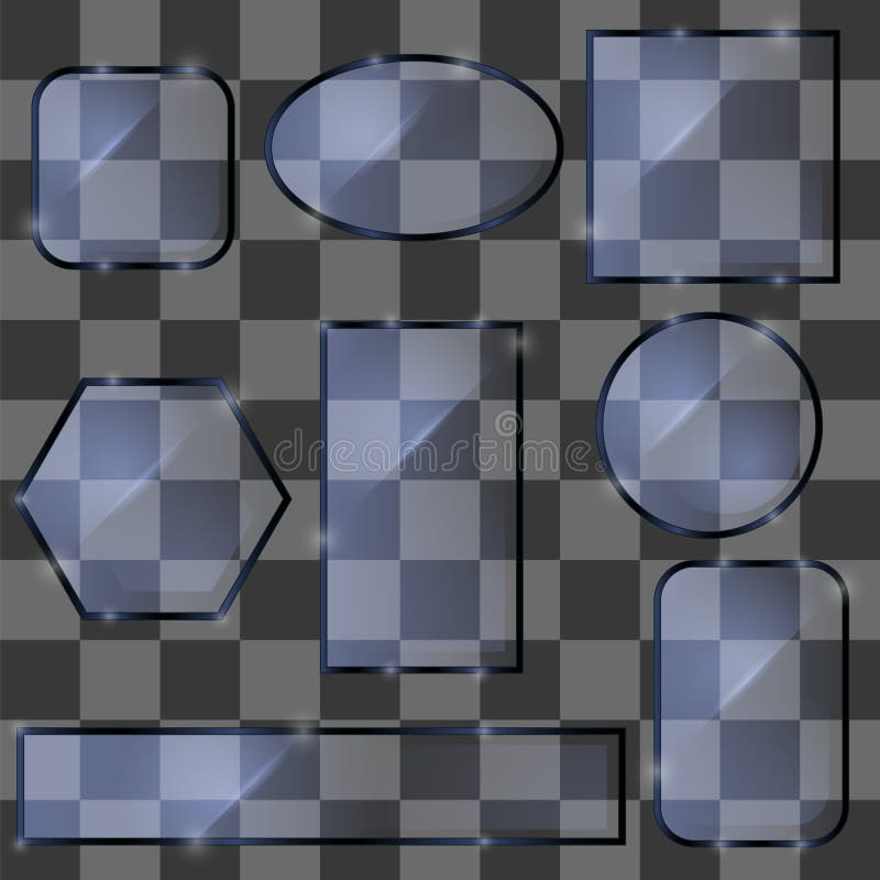 Different Glass Banners stock vector. Illustration of empty - 88717723