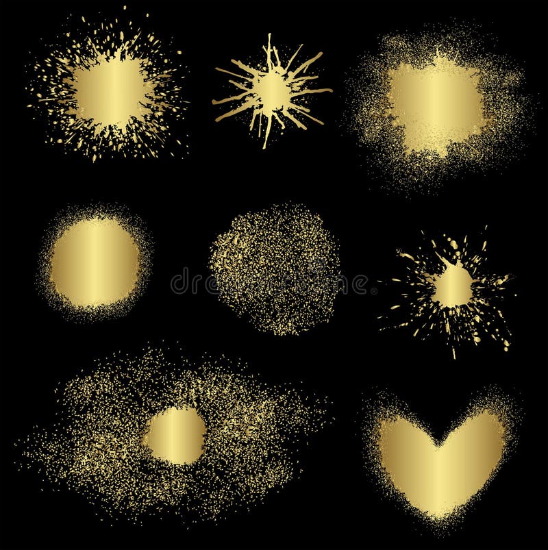 Different Gold Elements, Vector Stock Vector - Illustration of ...