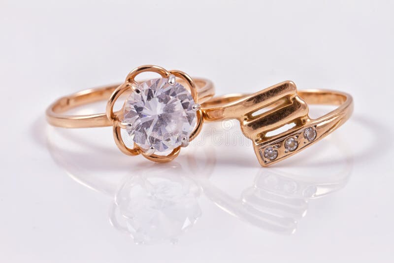 Different a gold rings stock image. Image of glossy, crystal - 58311283