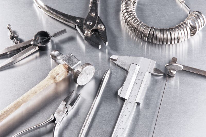 Goldsmith tools stock photo. Image of gold, chain, work - 8025094