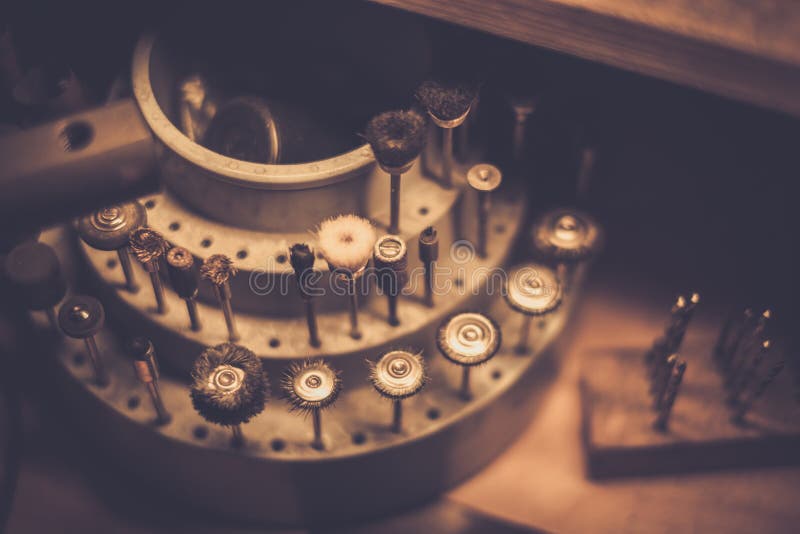 Different Goldsmiths Tools. Stock Photo - Image of jewelers, drill ...