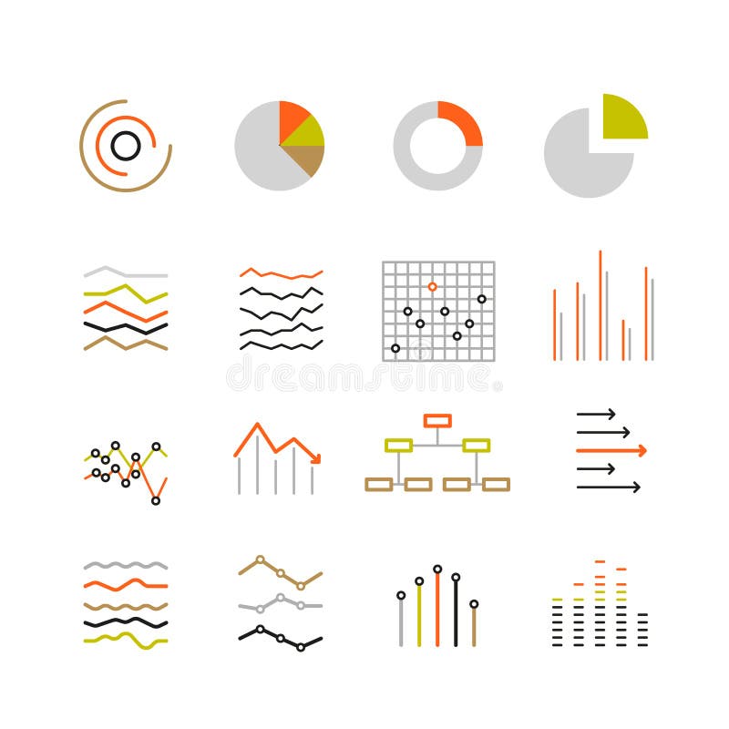 Different Graphic Ratings and Charts Stock Vector - Illustration of ...