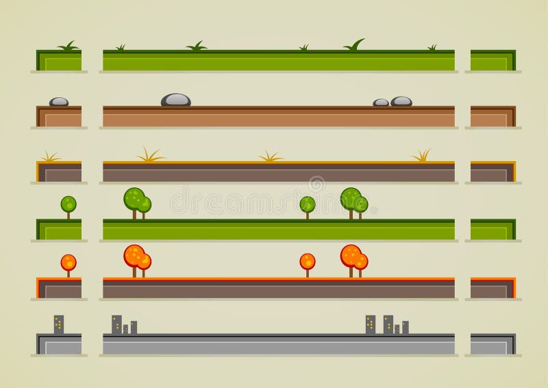 Different Ground Sprites for Creating Video Games Stock Vector ...