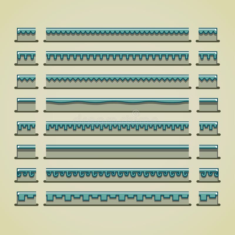 Different Ground Sprites for Creating Video Games Stock Vector ...
